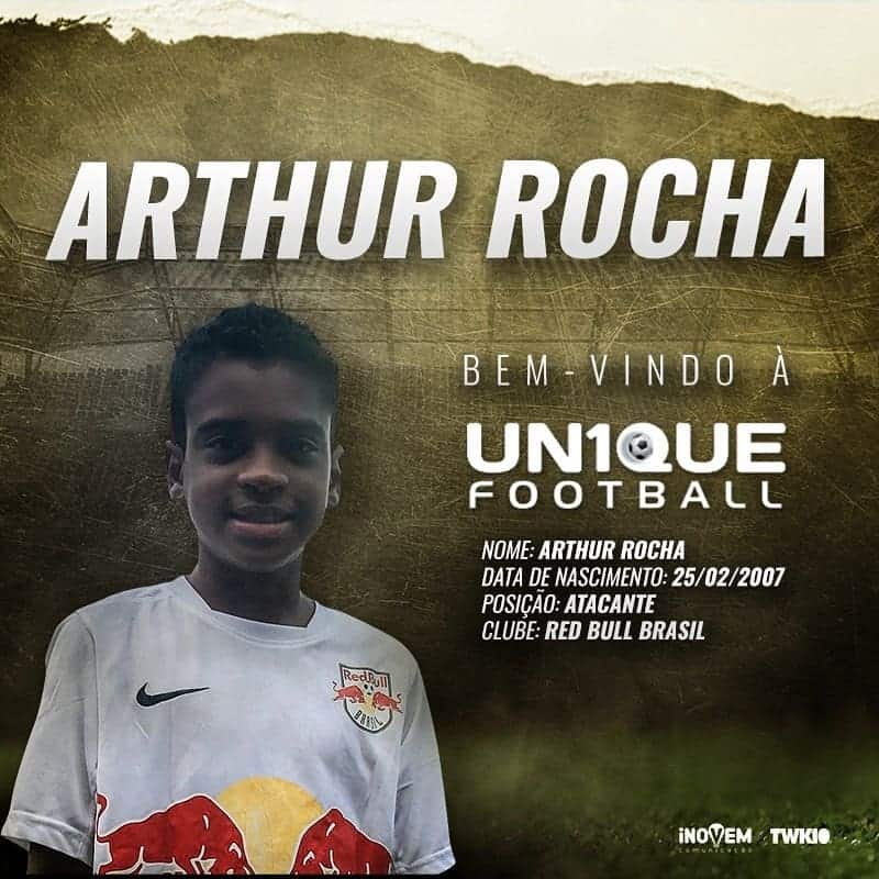 Arthur Rocha, atacante do Red Bull Brasil, é o novo cliente da Un1que ...